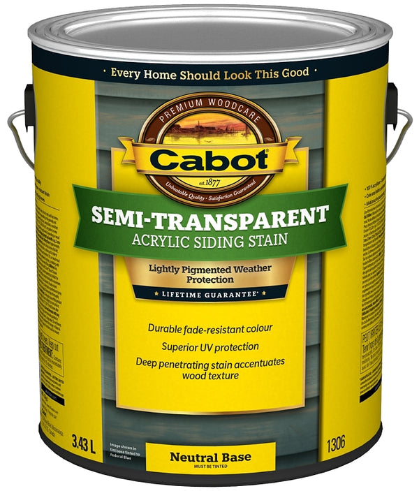 Cabot 1300 Series 1306C Deck and Siding Stain, Semi-Transparent, Liqui ...