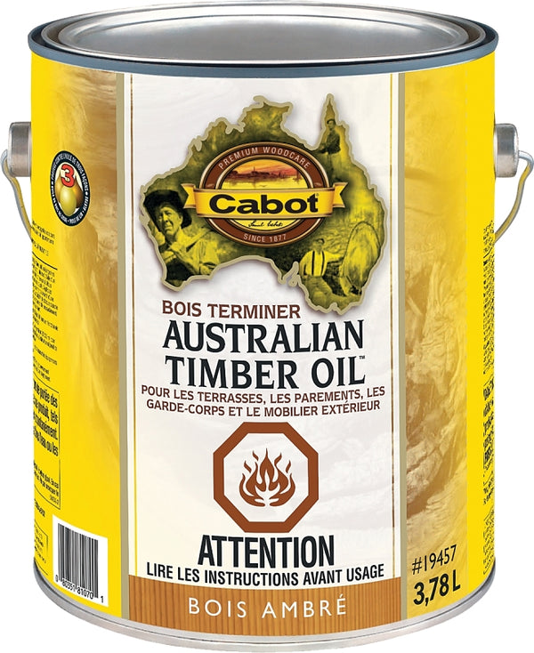 Cabot 19400 19457C Australian Timber Oil, Amberwood, Liquid, 3.7 L ...