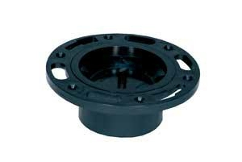 IPEX 027588 Adjustable Closet Flange, 4 x 3 in Connection, Hub, ABS, B ...