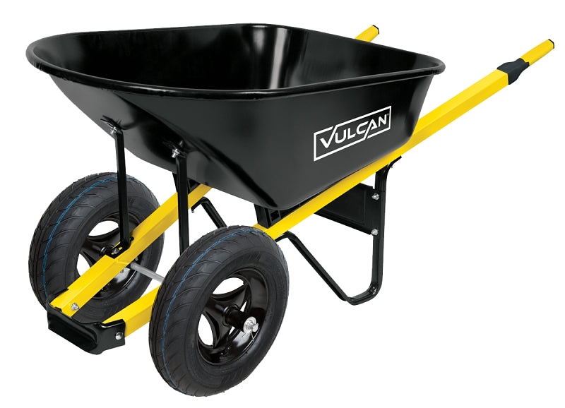 Vulcan Wheelbarrow Kit, 6 cu-ft Volume, Steel, 2 -Wheel, Pneumatic Whe ...