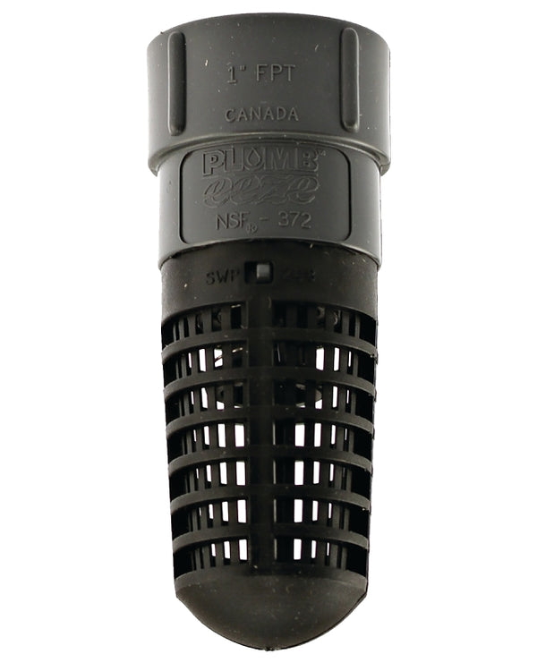 Boshart PE-PFV10 Foot Valve, 1 in Connection, 150 psi Pressure, PVC Bo ...