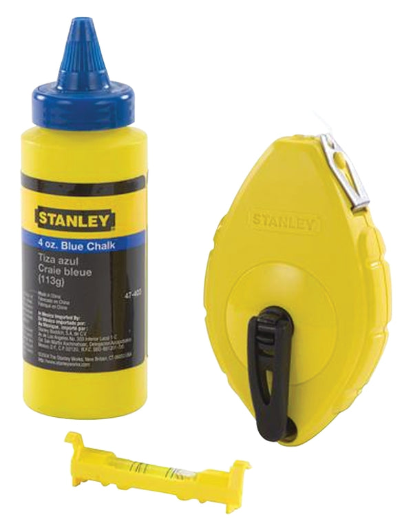 Stanley 47-443 Chalk Box Set, 100 ft L Line, Blue Line, 3:1 Gear Ratio ...