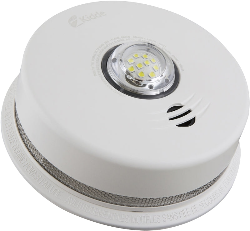 Kidde P4010ACLEDSCA Smoke Alarm, 120 V, Photoelectric Sensor, 85 dB, A ...